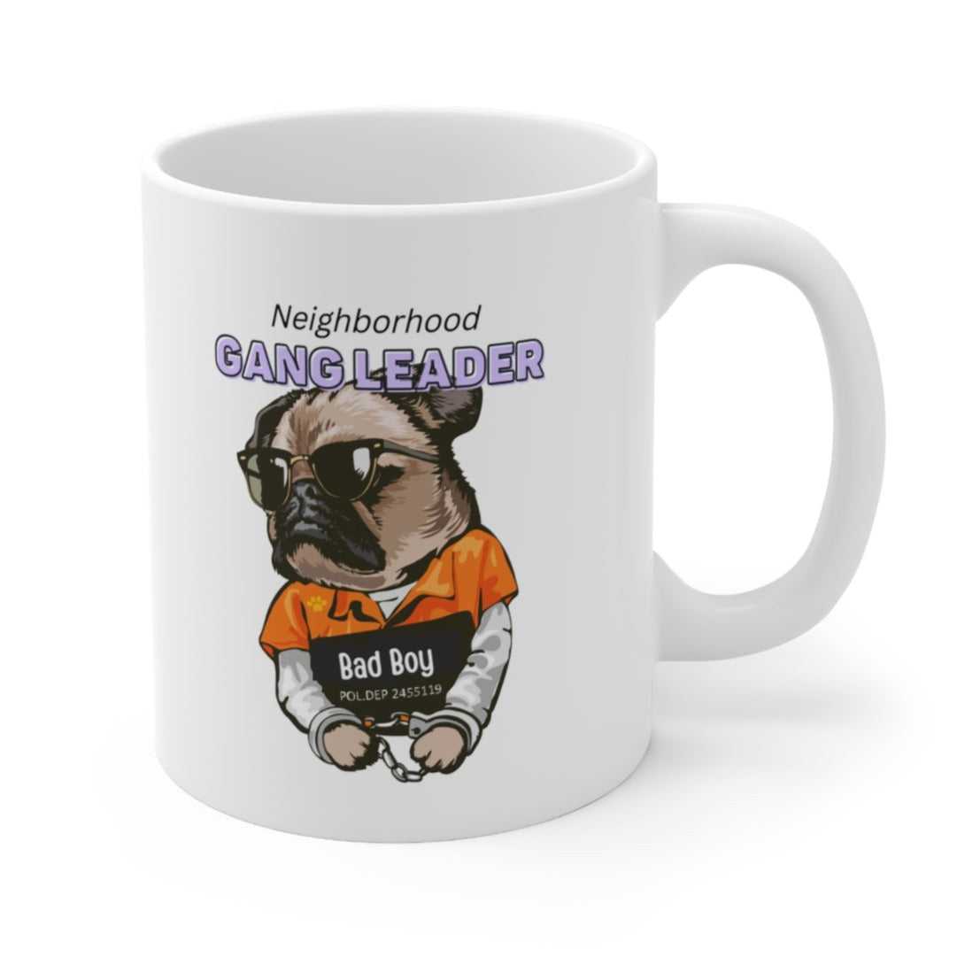 Pug The Neighborhood Gang Leader Mug | Stew's Incense